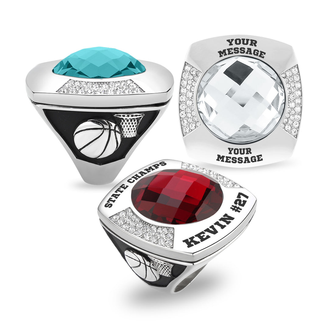 Personalized XL Basketball Championship Ring - MVP Ring, Coach's Ring ...