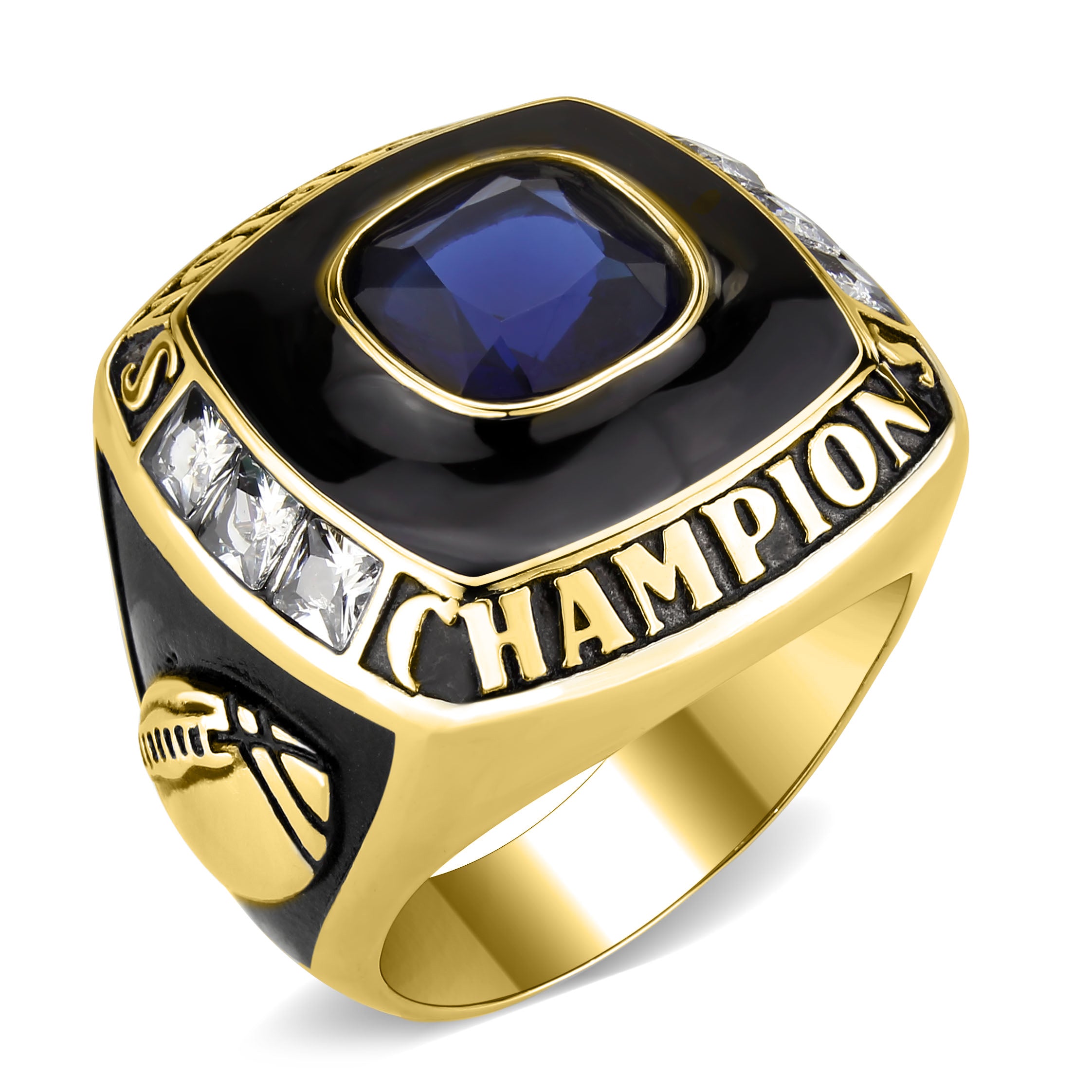 Personalized Gold Football Championship Ring – Untamed Pack